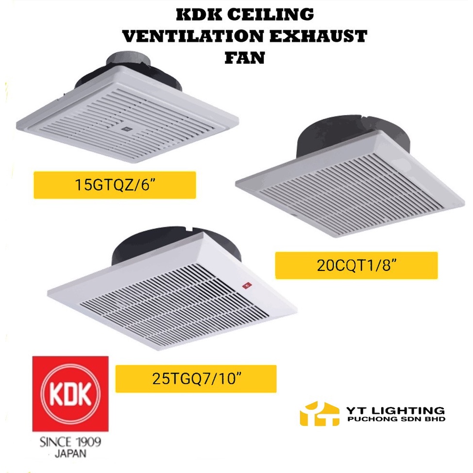 KDK 15TGQZ(6") / 20CQT1(8") / 25TGQ7(10")Ceiling Mount Propeller ...