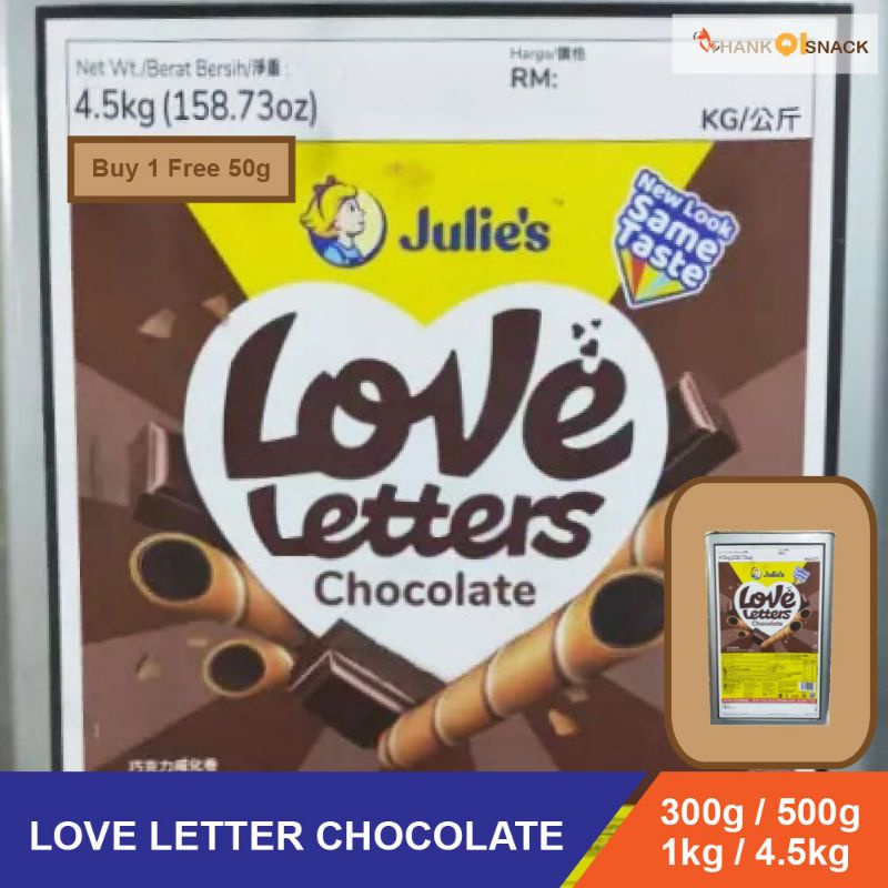 [READY STOCKS] Julie's Chocolate Love Letter Choco/Cheese Stick Biscuit ...