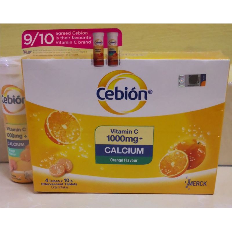 Cebion Vitamin C 1000mg + Calcium (1 Tube x 10s/1 Box 4 Tubes)Exp:JUN ...