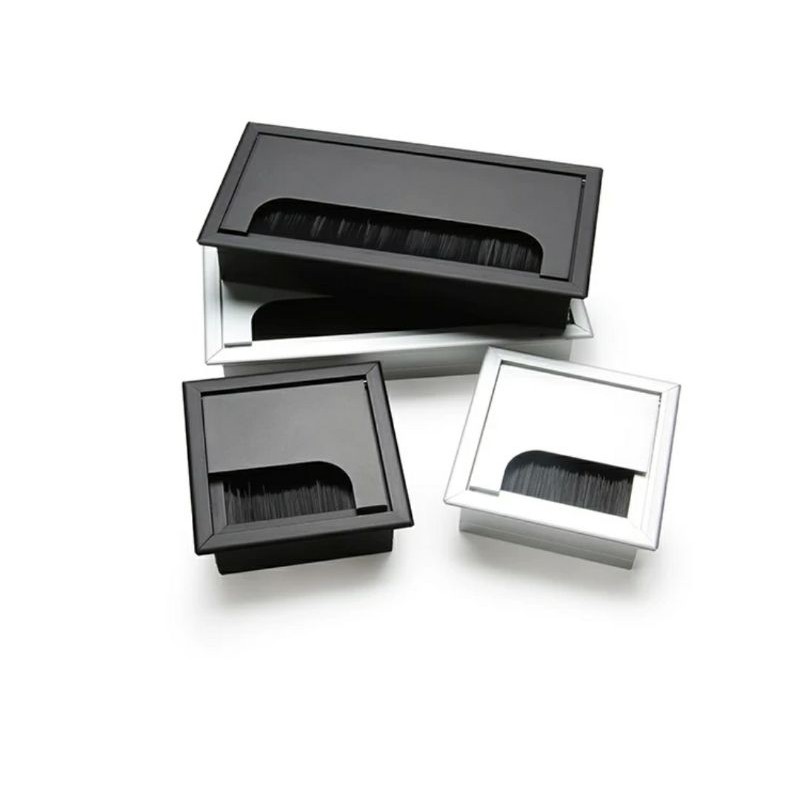 Aluminum Alloy Rectangle Wire Cable Grommet Hole Cover Cable Organizer ...