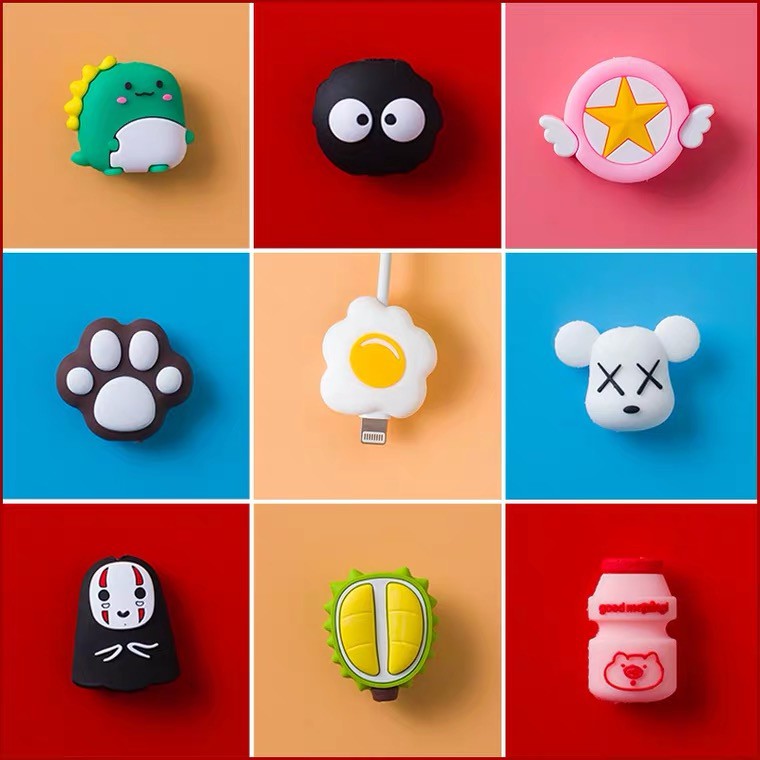 Cartoon Cable Protector Anti-Break Data Cable Protector 可爱卡通数据线保护套 ...