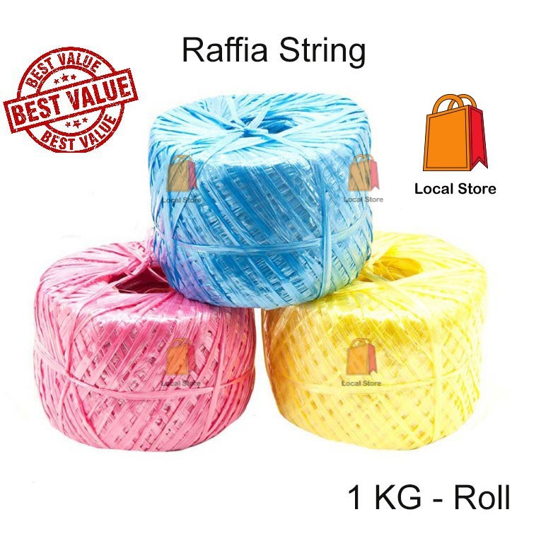 [ 1 UNIT ] 1 Kg / 250g Thick Plastic Raffia String / Rope / Tali Rafia ...
