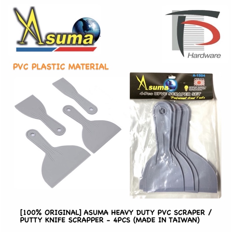 [100% ORIGINAL] ASUMA HEAVY DUTY PVC SCRAPER / PUTTY KNIFE SCRAPPER ...