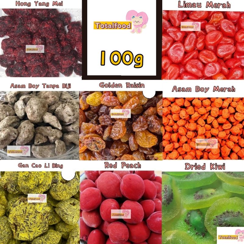 【100g】Asam Pelbagai C Set [Asam Boy / Limau /Kana Herba /Red Peach ...