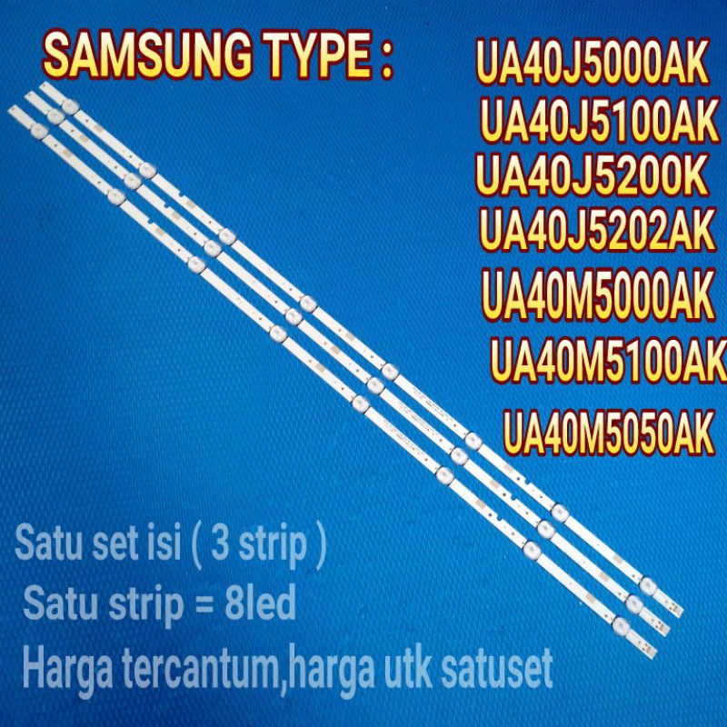 Samsung backlight set 40 inch 40" 8k 3volt ua40j5100ak ua40j5000ak ...