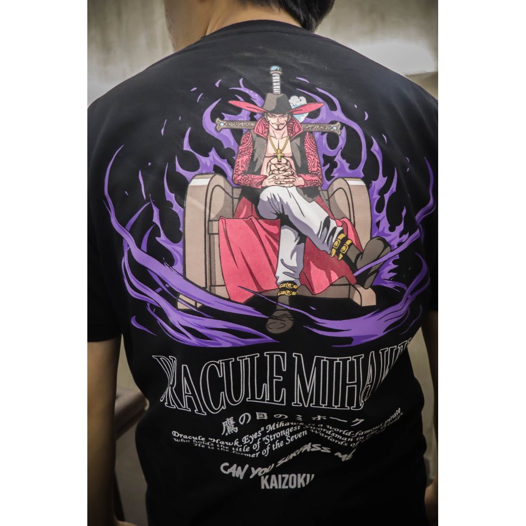 Kaizoku Anime One Piece Mihawk T-Shirt (Premium) | Shopee Malaysia