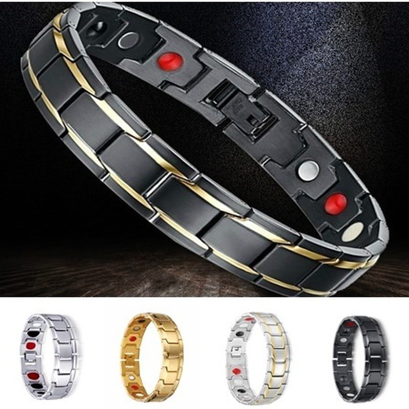 Health Energy Bracelet Bangle Men Bio Magnetic Bracelets | Shopee Malaysia