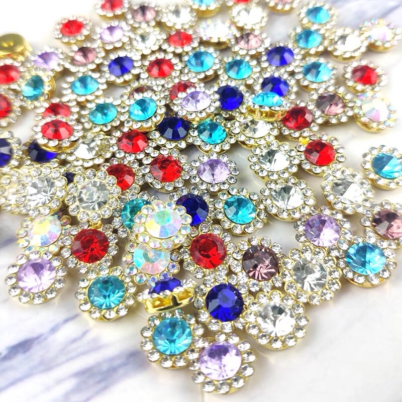 Flower Rhinestones Round Flower Rhinestones Wedding Accessory Diy ...