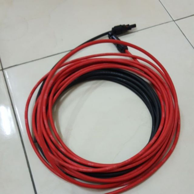 4 mm Solar Double PVC Cable come with MC4 connector 18m set | Shopee ...