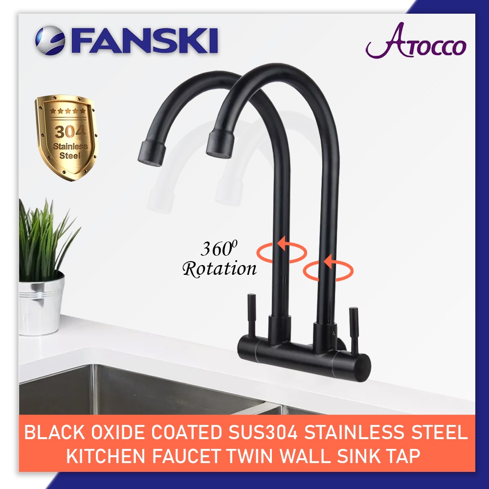 BLK-304543SS BLACK OXIDE COATED SUS304 STAINLESS STEEL KITCHEN FAUCET ...