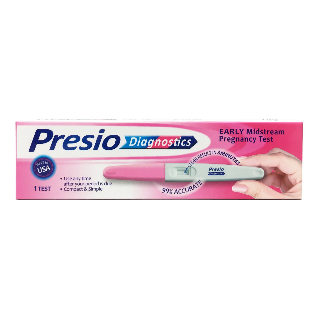 Presio Diagnostics Early Midstream Pregnancy Test Kit (Twin Pack ...