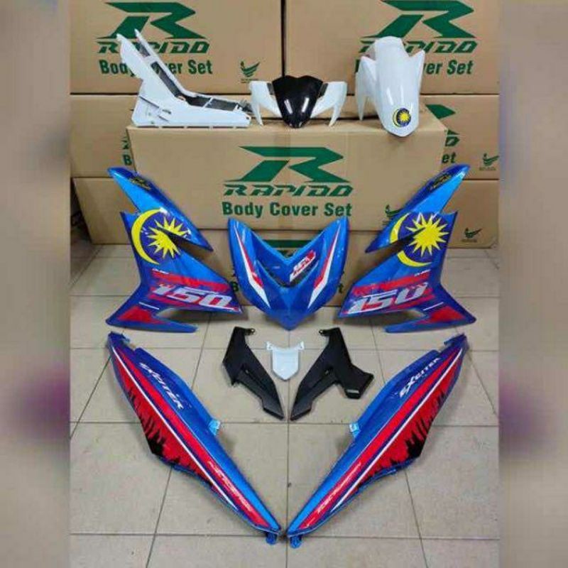 Exciter150 /Y15/Y15ZR V2 (Rapido) Cover Set Merdeka Bendera Malaysia ...