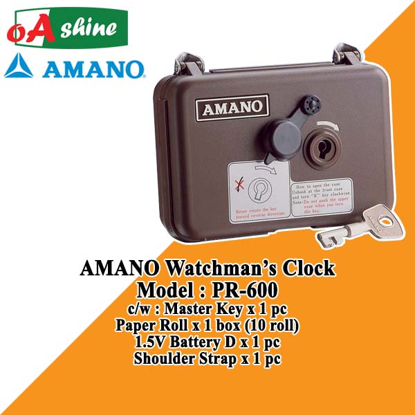 AMANO PR600 Watchman Clock / AMANO PR600 Clocking Machine / PR-600 ... AMANO PR600 Watchman Clock / AMANO PR600 Clocking Machine / PR-600 ...