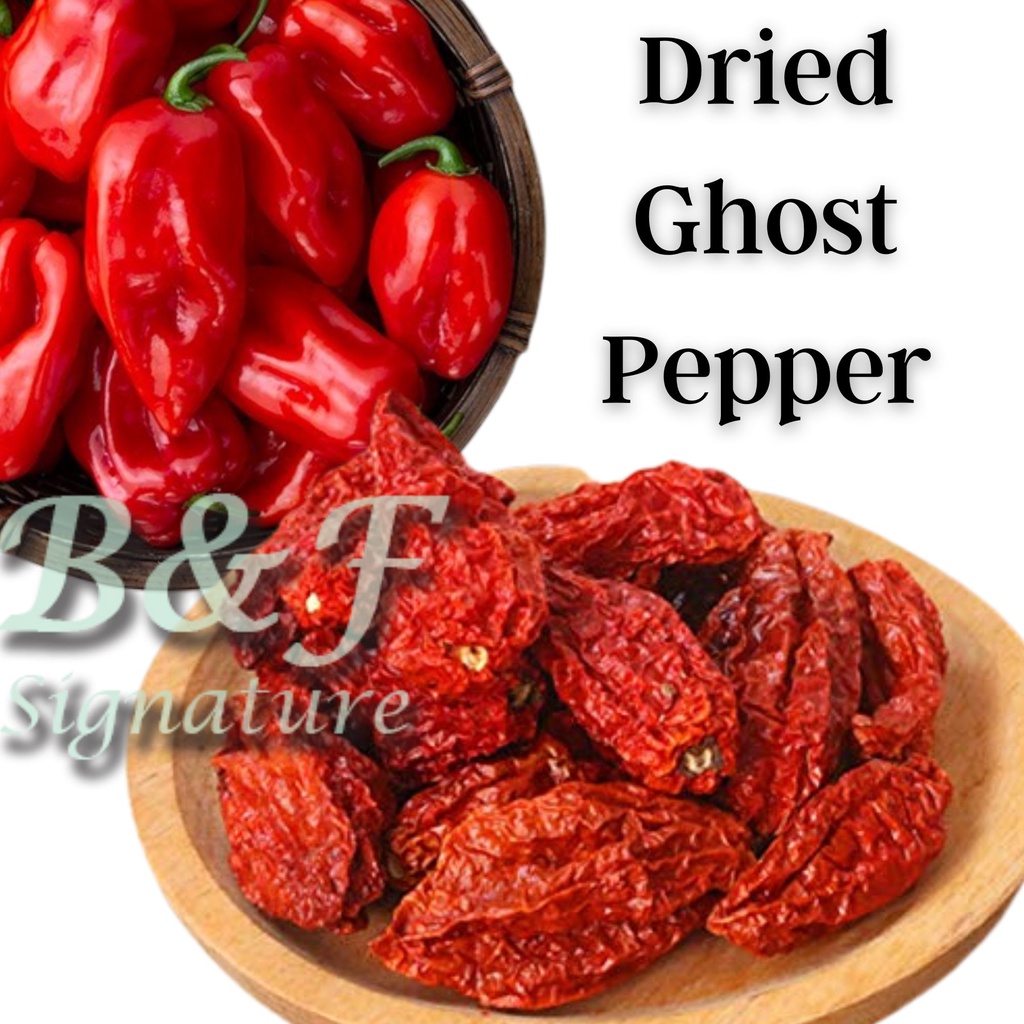 Dried Ghost Pepper 250g Chili Whole ghost Dry Chili 魔鬼辣椒干 - Carolina Volcano Chili Peppers ...