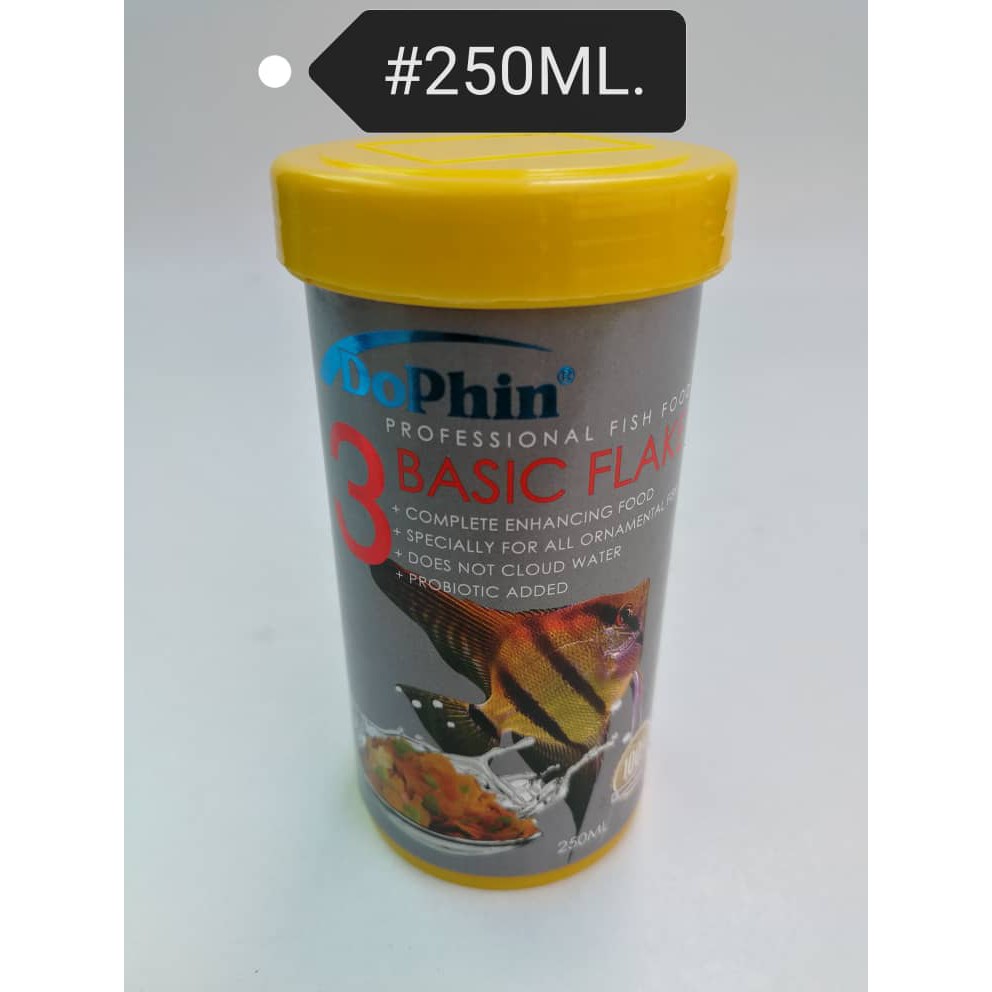 Dophin Basic Flake Fish Feed Food Aquarium 250ml | Shopee Malaysia