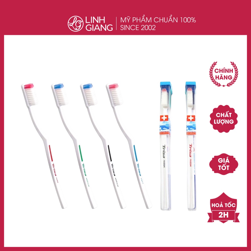Genuine Trisa Fresh Hard Swiss toothbrush with Linh Giang Hard bristles ...