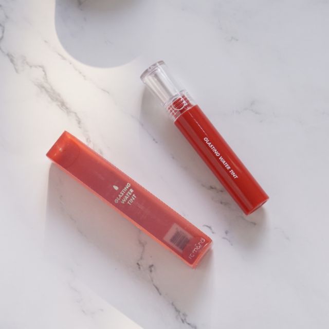 Romand glasting water tint lipstick 02 red drop free mgg | Shopee Malaysia