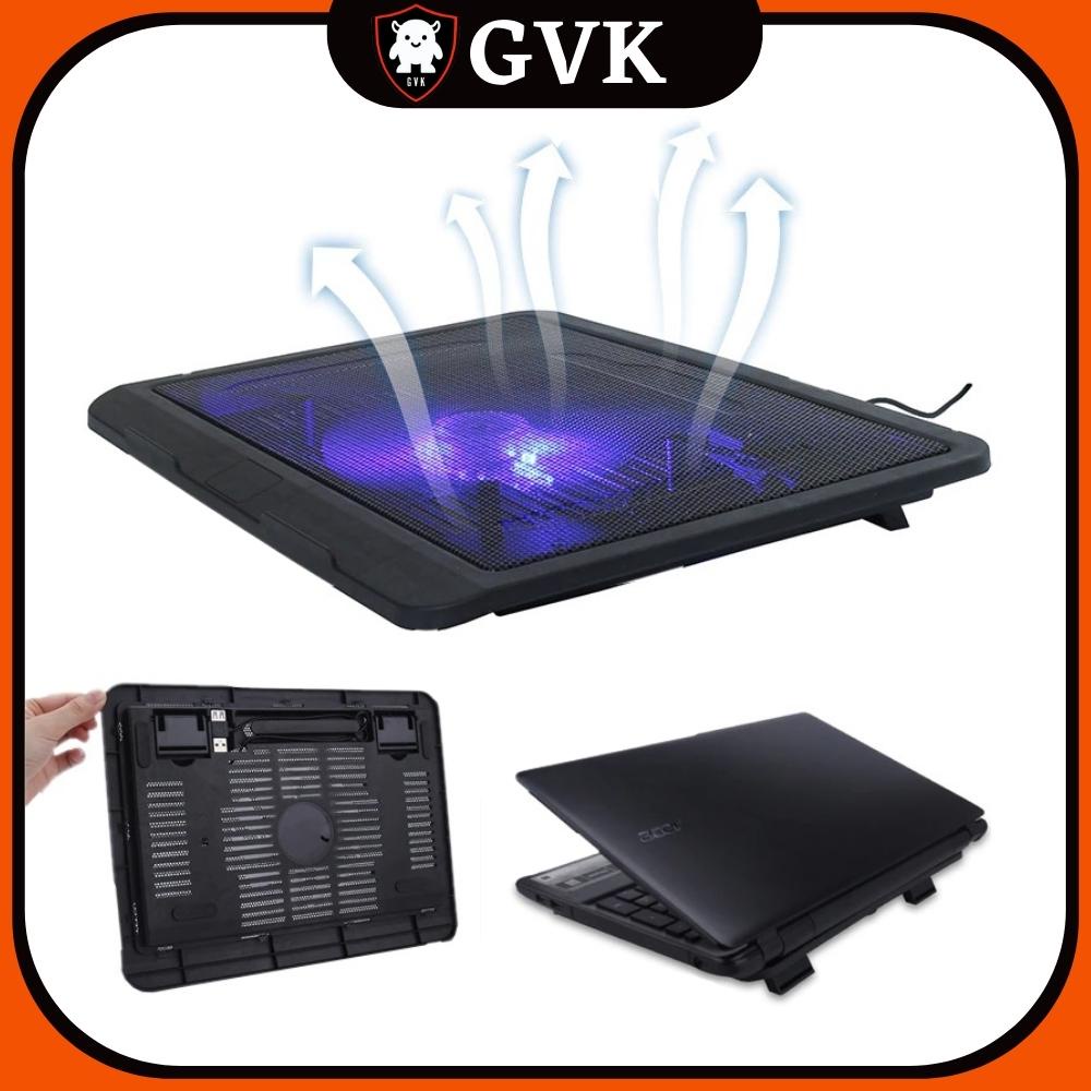 MINI NOTEBOOK COOLER COOLING PAD Single Silent Big Fan LED Ergonomic ...