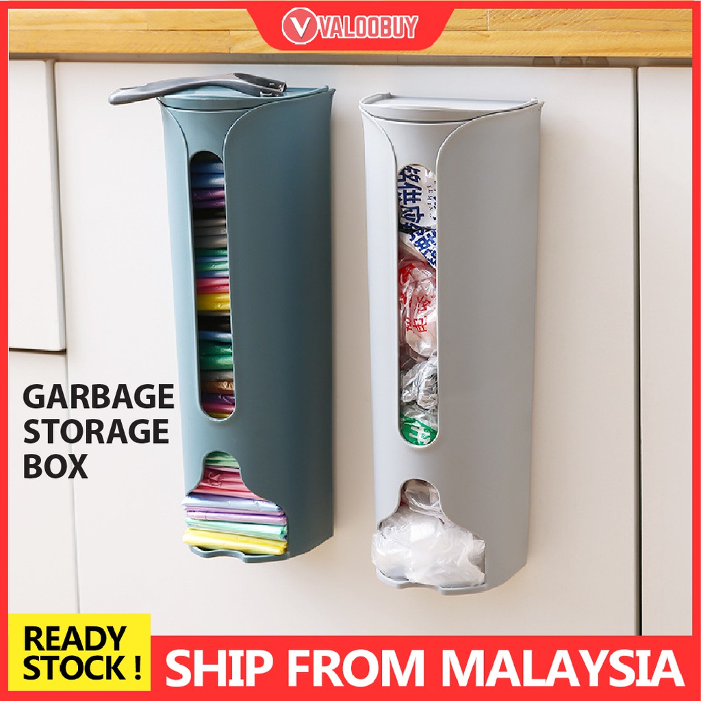 Garbage Bag Storage Box Rak Plastik Sampah Kitchen Bathroom Plastic Bag ...