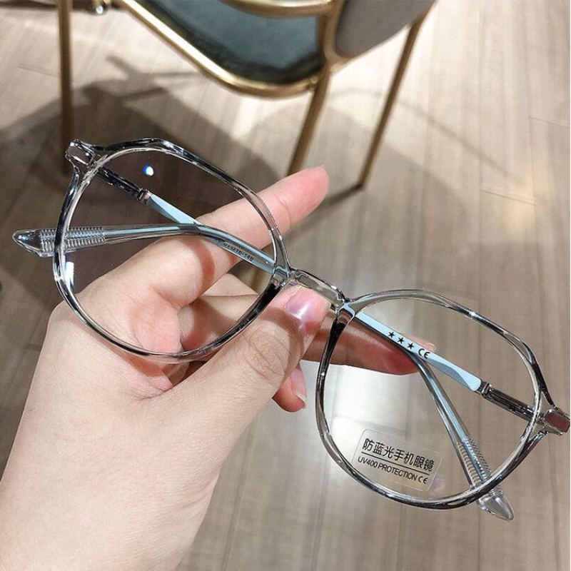 New Fashion Anti-radiation Glasses Male and Female Students Korea Oval ...