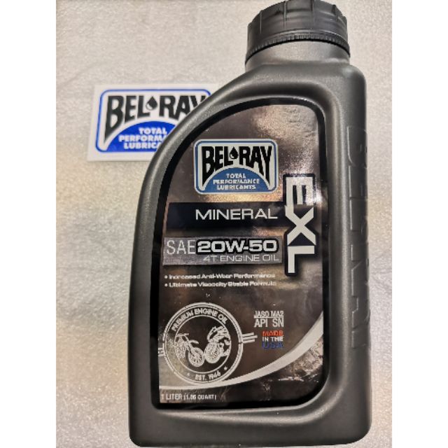 BELRAY 4T EXL MINERAL 20W-50 1LITER | Shopee Malaysia