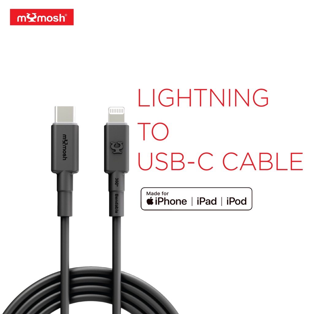 MYMOSH LIGHTNING TO TYPE-C, APPLE MFI CERTIFIED PD FAST CHARGING 30KG ...