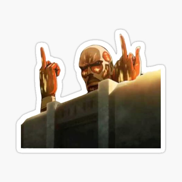 Colossal Titan Attack On Titans Funny Sticker | Shopee Malaysia
