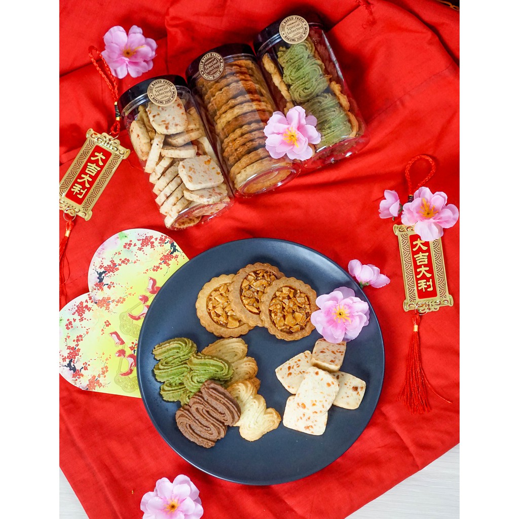 Handmade Chinese New Year Cookies Gift Set (5 different flavor ...