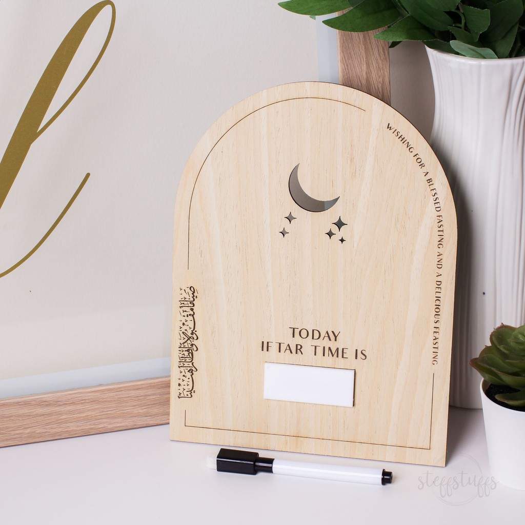 Iftar TIME SIGN | Ramadan Iftar Time Board Eid Decoration | Shopee Malaysia