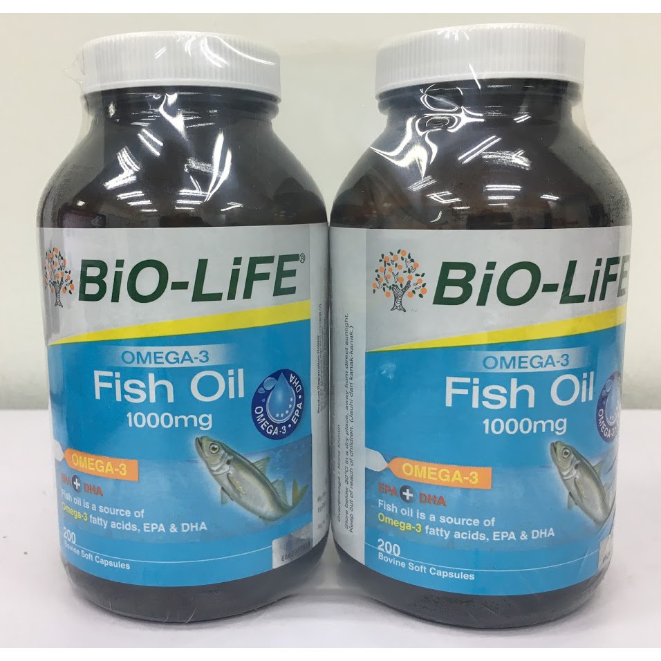 Bio-Life Omega-3 Fish Oil 1000mg 200s x 2 Twin Pack | Shopee Malaysia