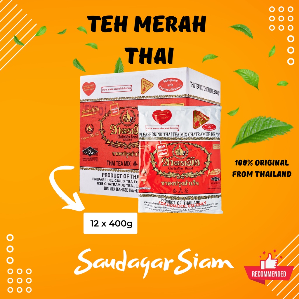 🔥𝗢𝗥𝗜𝗚𝗜𝗡𝗔𝗟 🇹🇭 | TEH MERAHTHAI 1 KOTAK (12 PCS) | SERBUK TEH MERAH ...