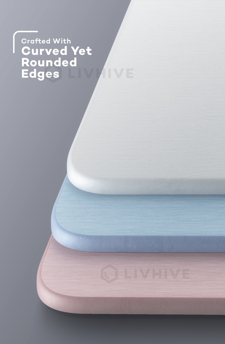 LivHive Japan Diatomite Earth Mat Anti-Slip Fast Dry Bathroom ...