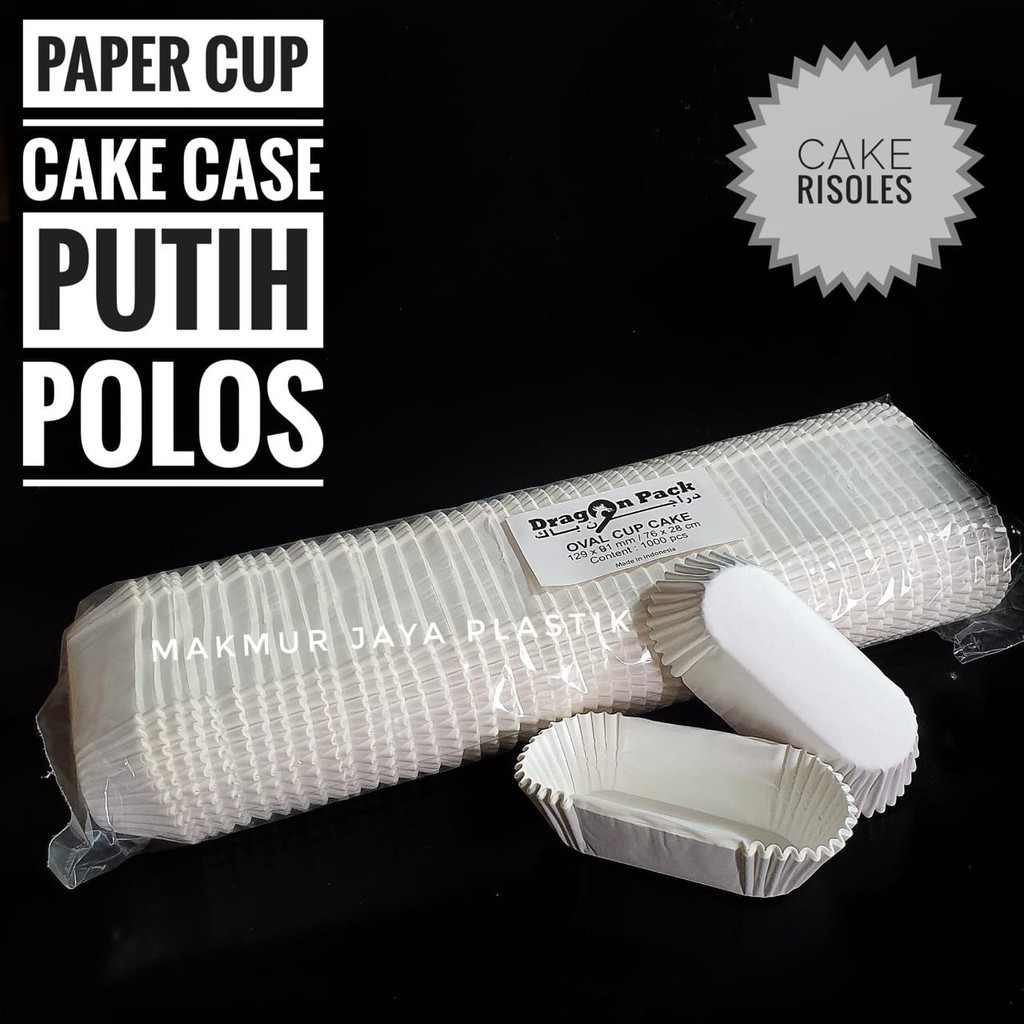 Oval Paper Cup Cake Case Plain White Contents 1000 Pc | Shopee Malaysia