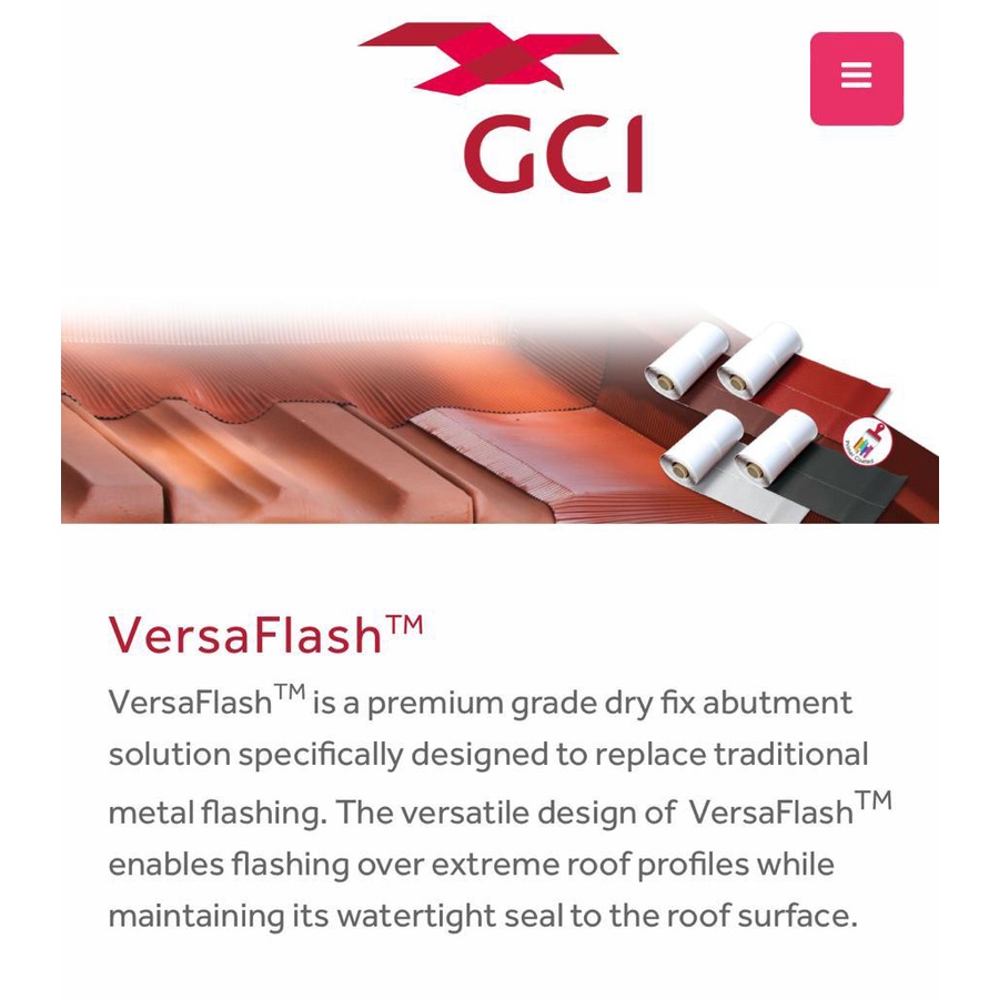 BMI Monier GCI Versaflash Primer Coated 280mm X 5M Can Paint Gam Tepi ...