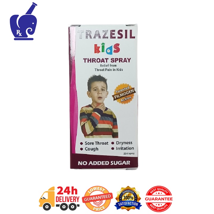 Trazesil Kids Throat Spray 20ml (relief from throat pain in kids ...