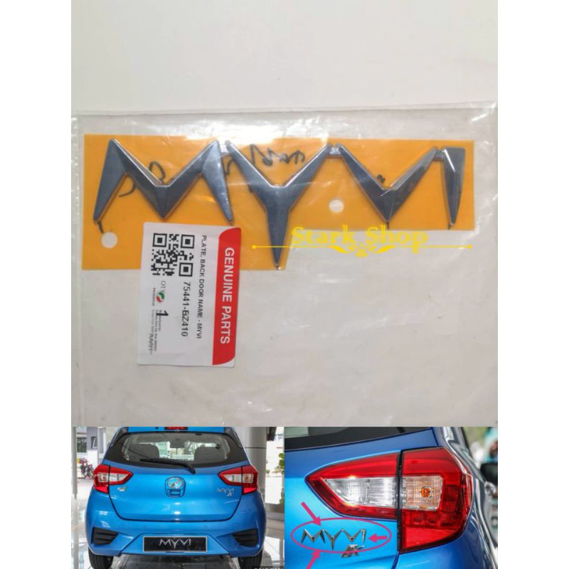 ORIGINAL PERODUA MYVI 2018~2023 D20N, D51A REAR BONNET EMBLEM MYVI LOGO ...