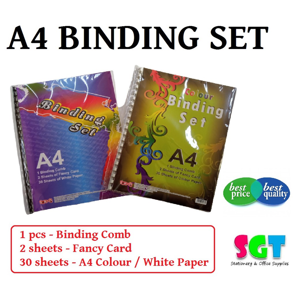 A4 Binding Set ( White / Colour Paper ) | Shopee Malaysia