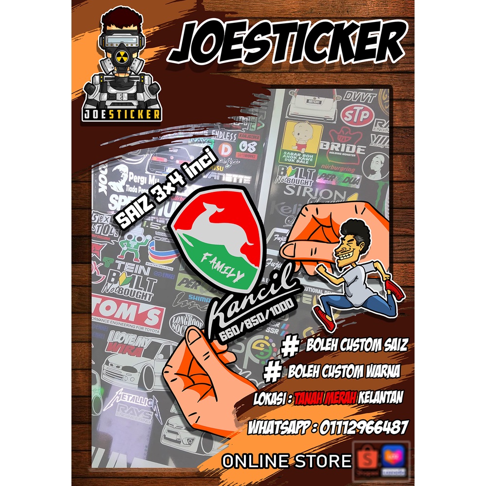 sticker kancil family saiz 3x4 inci | Shopee Malaysia