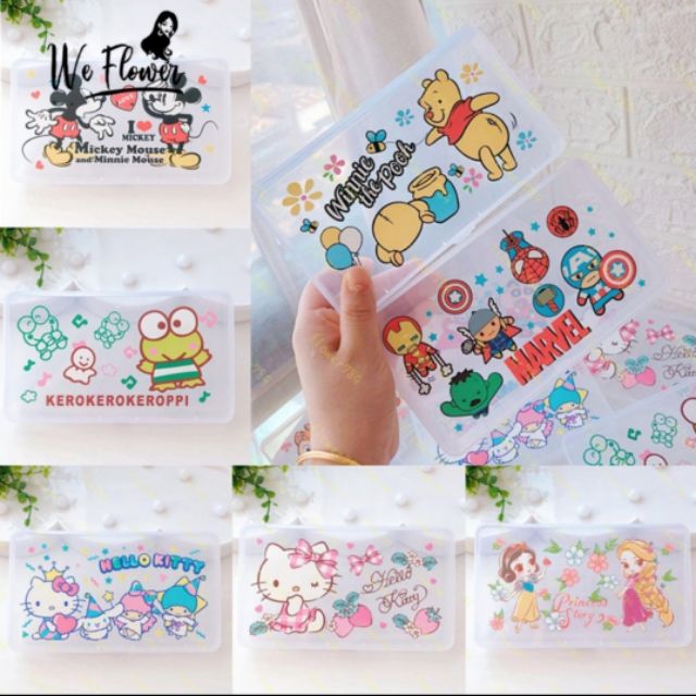 Portable Mask Box Keeper Storage Mask Box Case Cartoon Disney Design ...