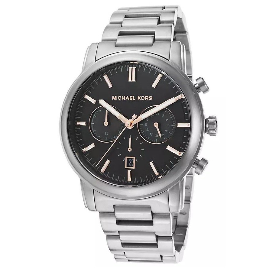 (100% Original) MICHAEL KORS MK8369 Chronograph Grey Dial Stainless ...