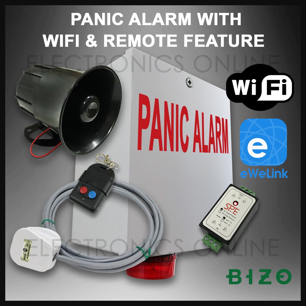 Panic Alarm with WIFI and Remote Control Handphone Mobile Emergency ...