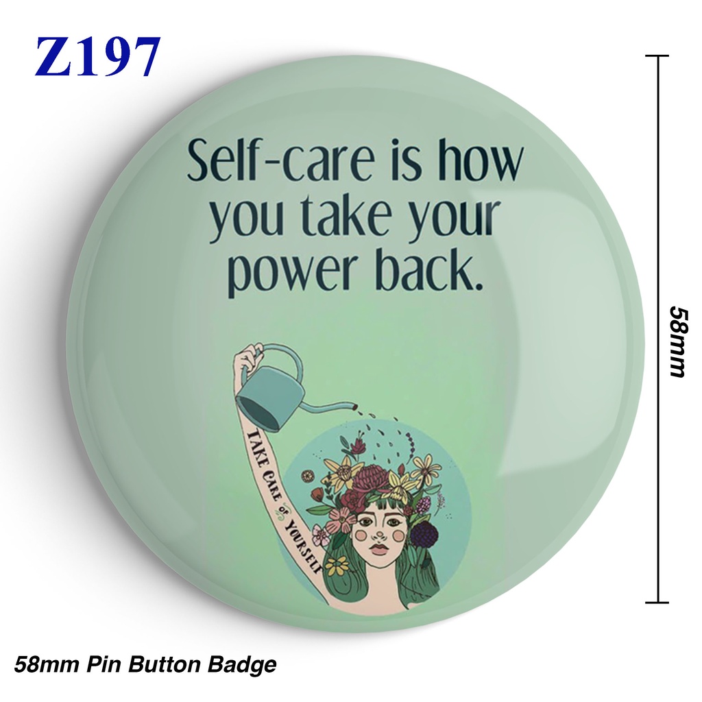 Mental Health Awareness Woke Designs 58mm 44mm Button Badge with Pin ...