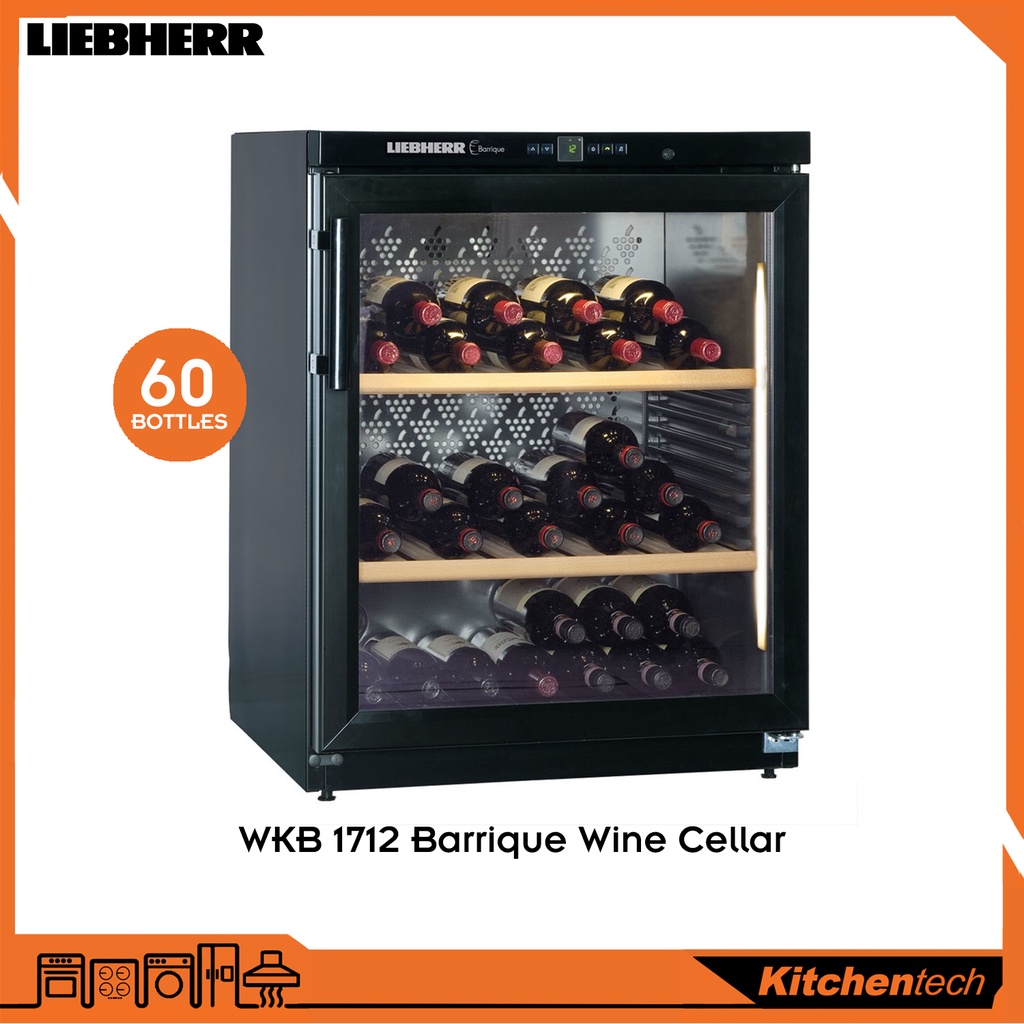 Liebherr WKB 1712 Barrique Wine Cellar | 60 Bottles | 121L | LED Light ...