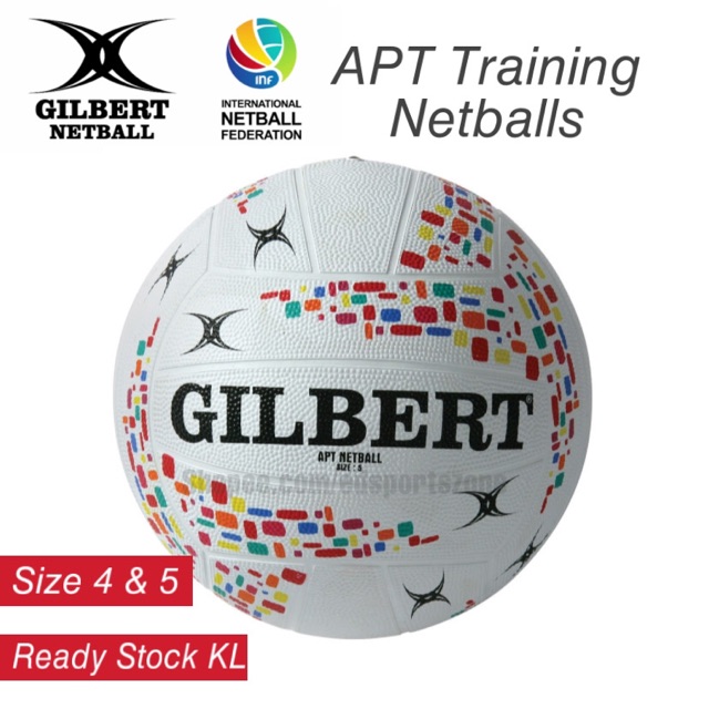 Gilbert Netball APT Rubber Training Ball Bola Jaring Latihan | Shopee ...
