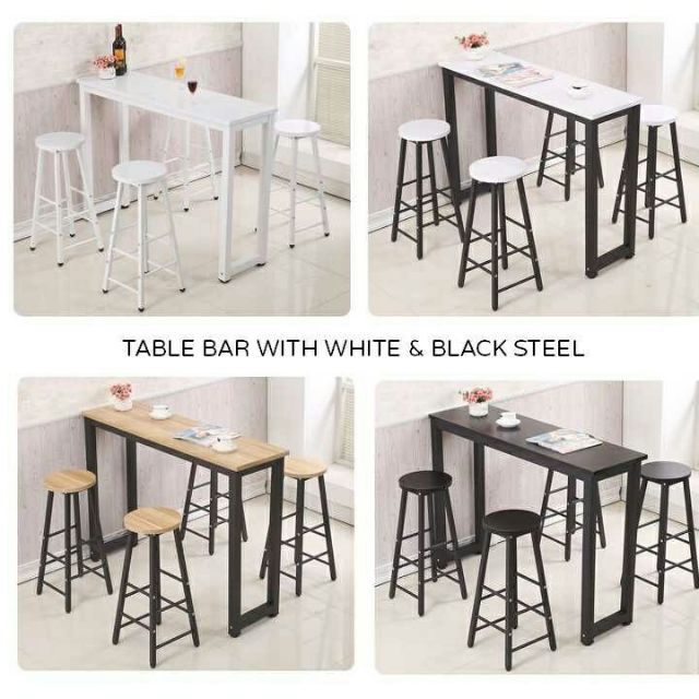 BAR TABLE WITH 2 BAR STOOL Shopee Malaysia