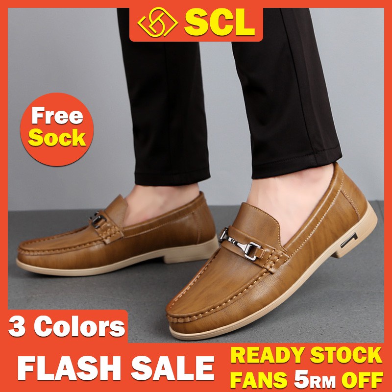 [SCL][3 Colors] Men's Cow Leather Loafers Slip-Ons shoes Casual ...