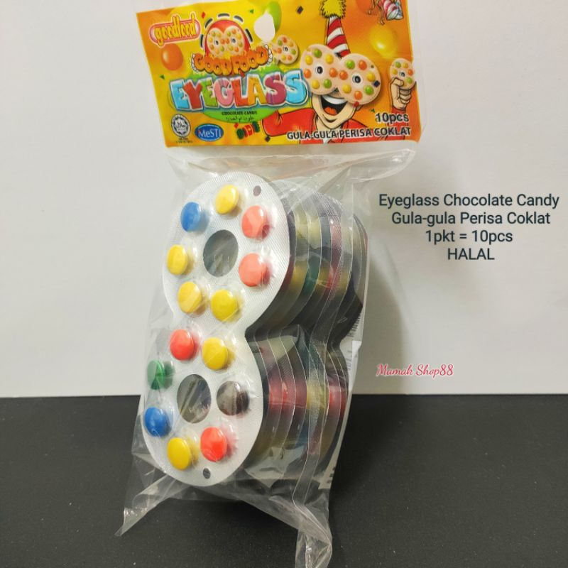 10pcs Eyeglass Chocolate Candy / Gula 8 / HALAL | Shopee Malaysia