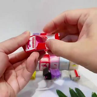 Cute Mini Milk Carton Sanrio My Melody kuromi Cinnamoroll kitty Erasers ...