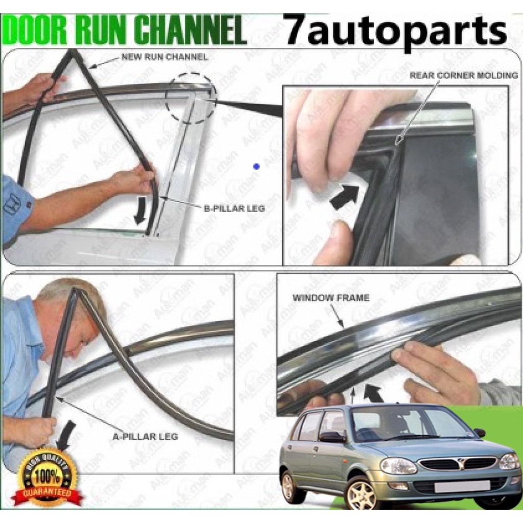 Original Spec Kelisa door Glass Run channel Getah Pintu Cermin | Shopee ...