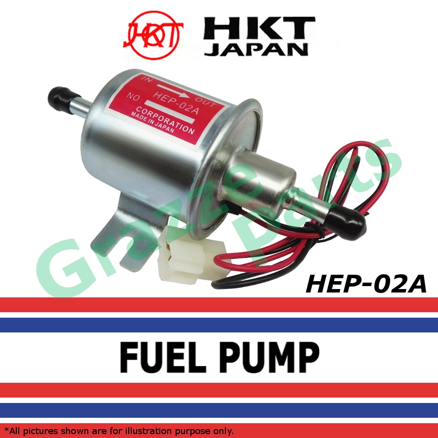 HKT 100% Made In Japan Electric Fuel Pump Motor In-Line HEP-02A for ...
